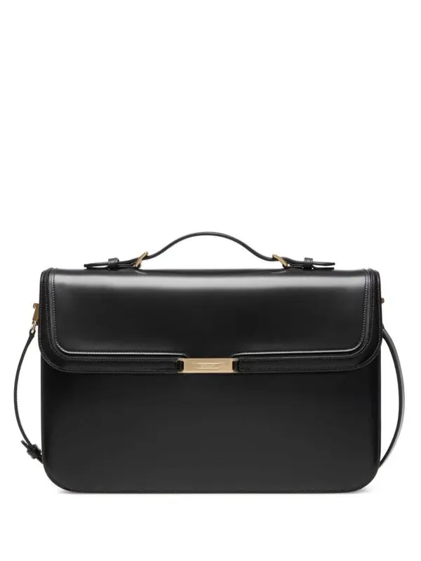 Bally Deco Leather Briefcase - Black