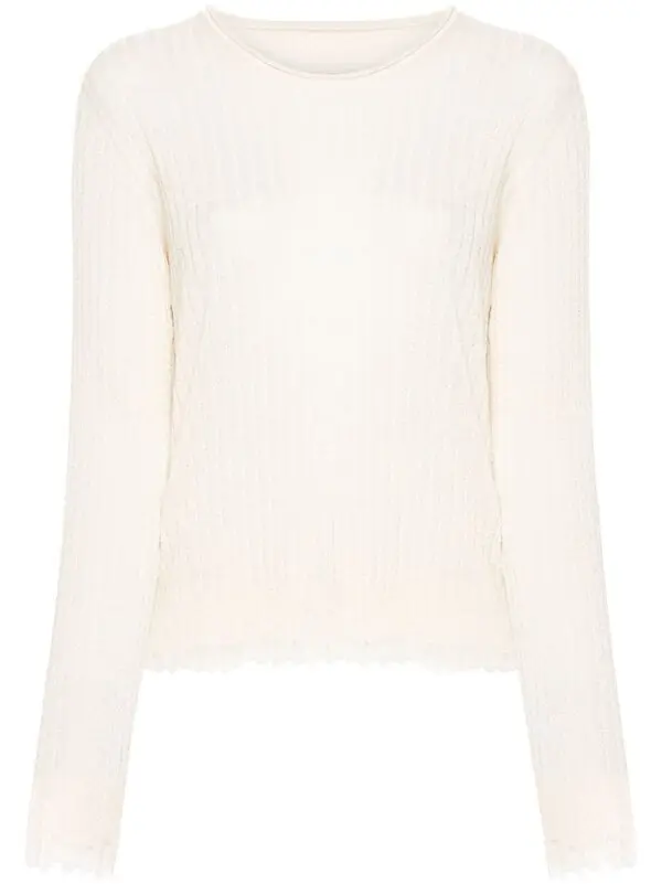 UMA WANG Distressed-effect Jumper - Neutrals