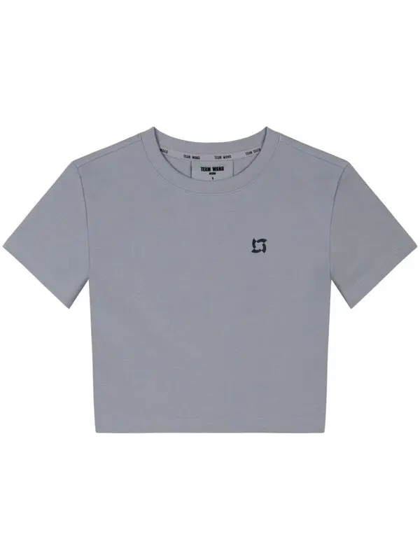 TEAM WANG DESIGN X Chuang Asia Logo-print Cropped T-shirt