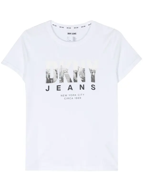 Dkny Skyline Photograph-print T-shirt - White
