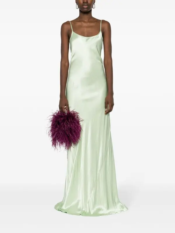 Victoria Beckham Cami Maxi Slip Dress - Green | Editorialist