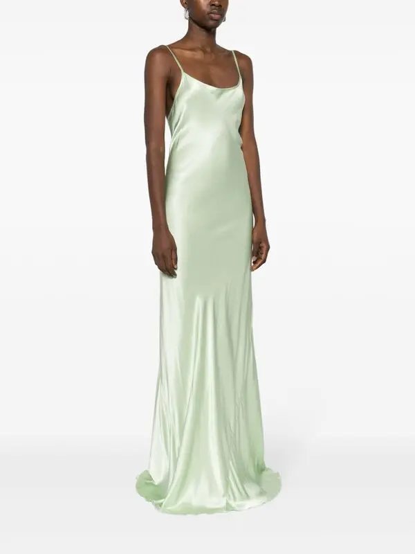 green emerald velvet dress Victoria Beckham Resort 2022 Green Cami Slip Dress  EXCHANGE STORE