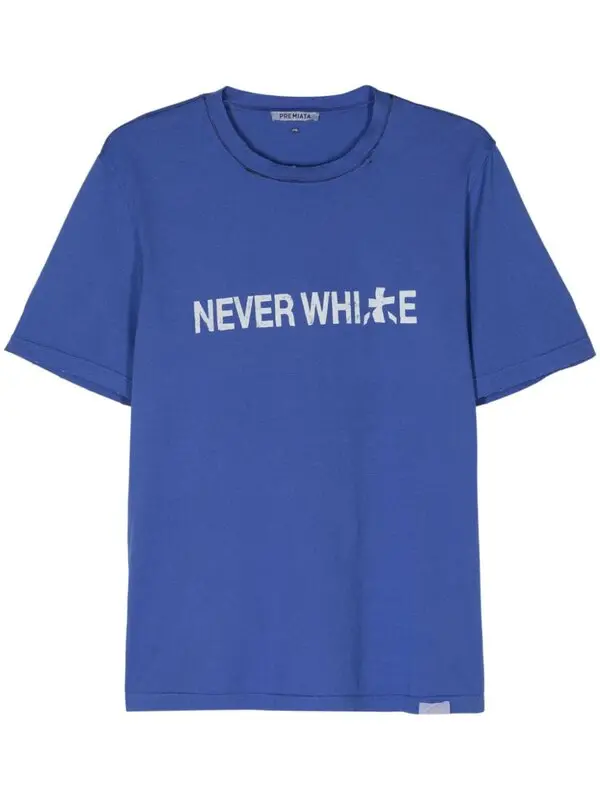 Premiata Athens Logo-print T-shirt - Blue