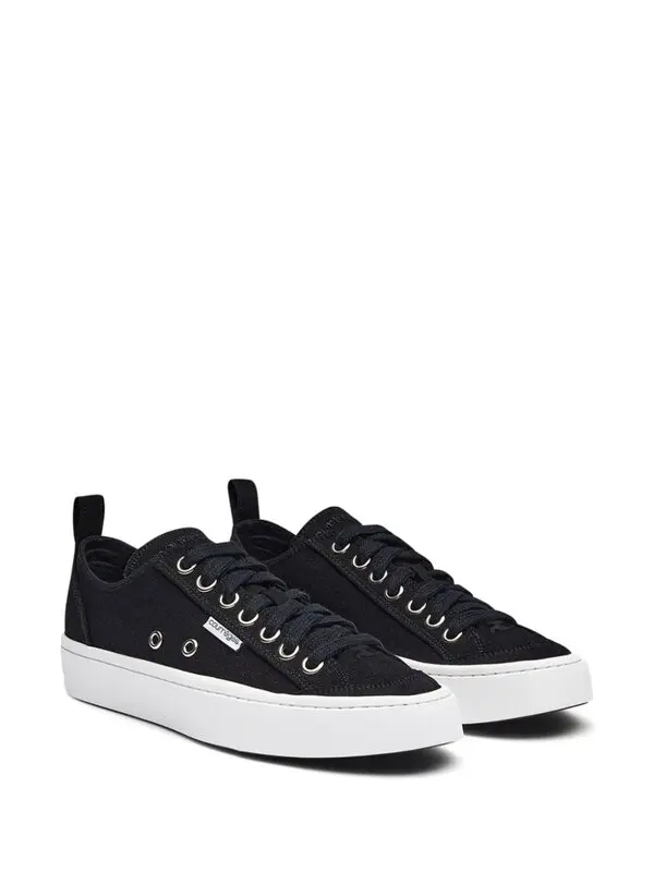 COURREGES Canvas 01 Lace-up Sneakers - Black