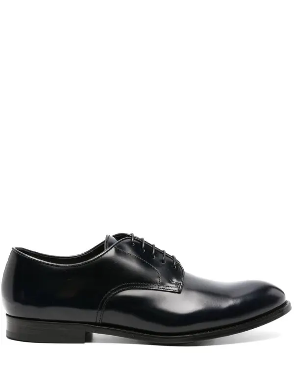 DOUCAL'S Leather Derby Shoes - Black