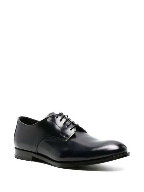 DOUCAL'S Leather Derby Shoes - Black