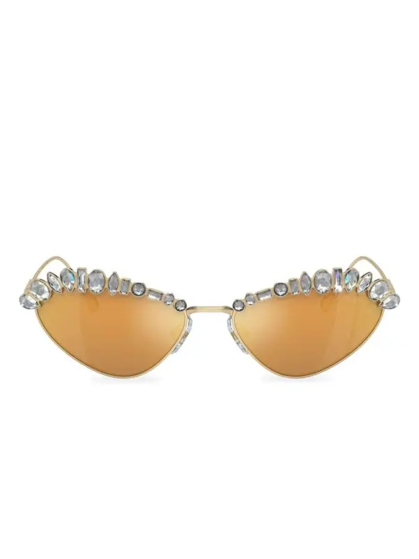 SWAROVSKI Crystal-embellished Cat-eye Sunglasses - Brown