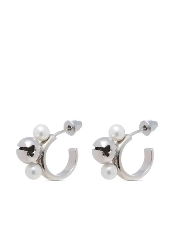 Simone Rocha Bell-charm Hoop Earrings
