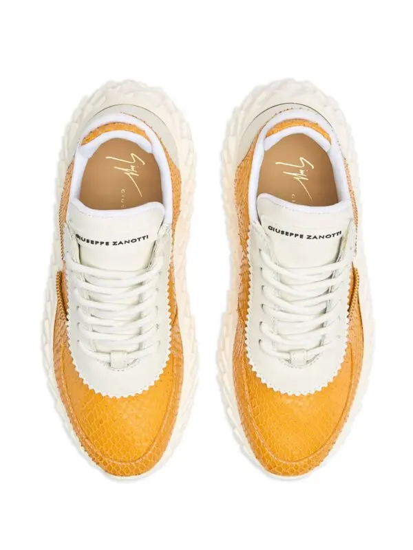 GIUSEPPE ZANOTTI Urchin Leather Sneakers - Yellow