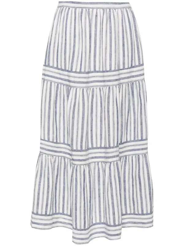 Polo Ralph Lauren Striped A-line Midi Skirt
