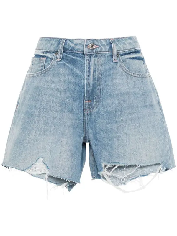 7 For All Mankind Distressed Denim Shorts