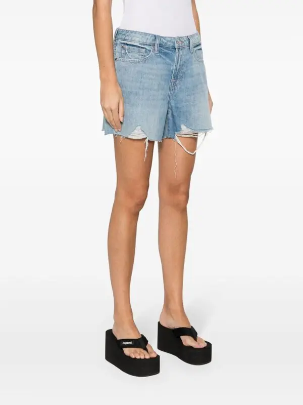 7 For All Mankind Distressed Denim Shorts