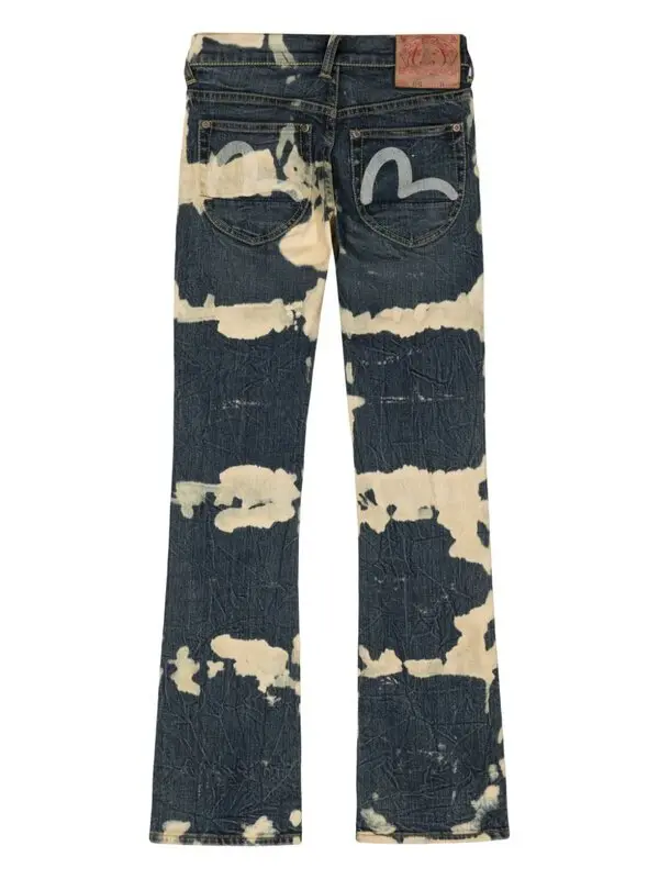 STAIN SHADE Bleached Bootcut Jeans