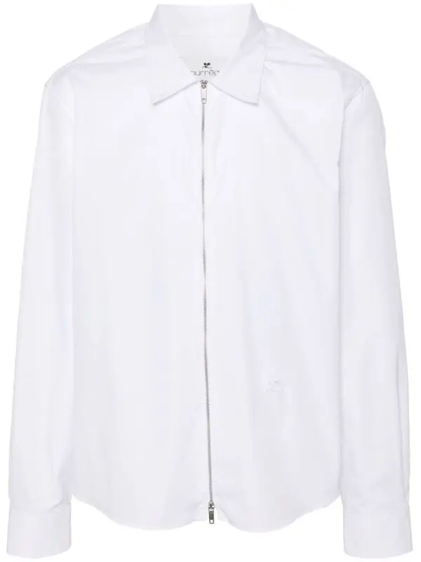 COURREGES Zip-up Cotton Shirt
