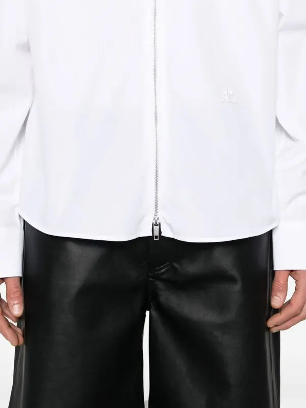 COURREGES Zip-up Cotton Shirt
