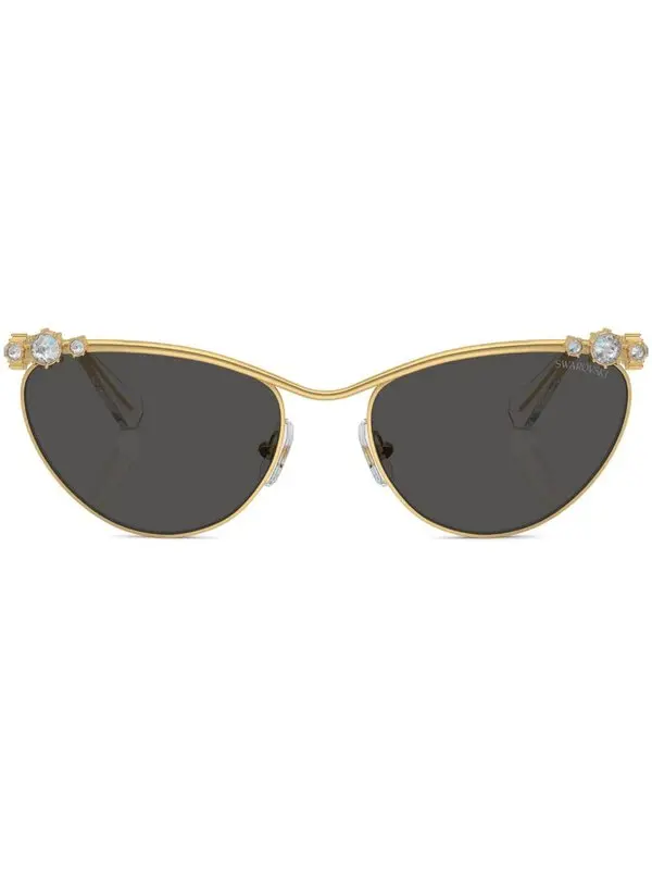 SWAROVSKI Crystal-embellished Cat-eye Sunglasses - Gold