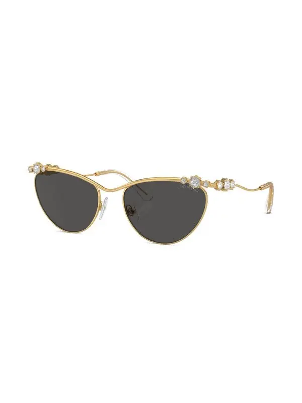 SWAROVSKI Crystal-embellished Cat-eye Sunglasses - Gold
