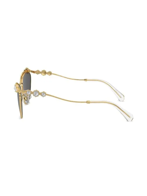 SWAROVSKI Crystal-embellished Cat-eye Sunglasses - Gold