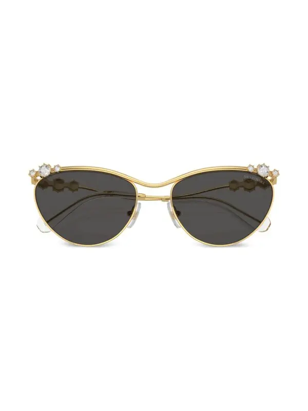 SWAROVSKI Crystal-embellished Cat-eye Sunglasses - Gold