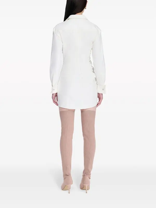 DION LEE Asymmetric Gathered Mini Dress