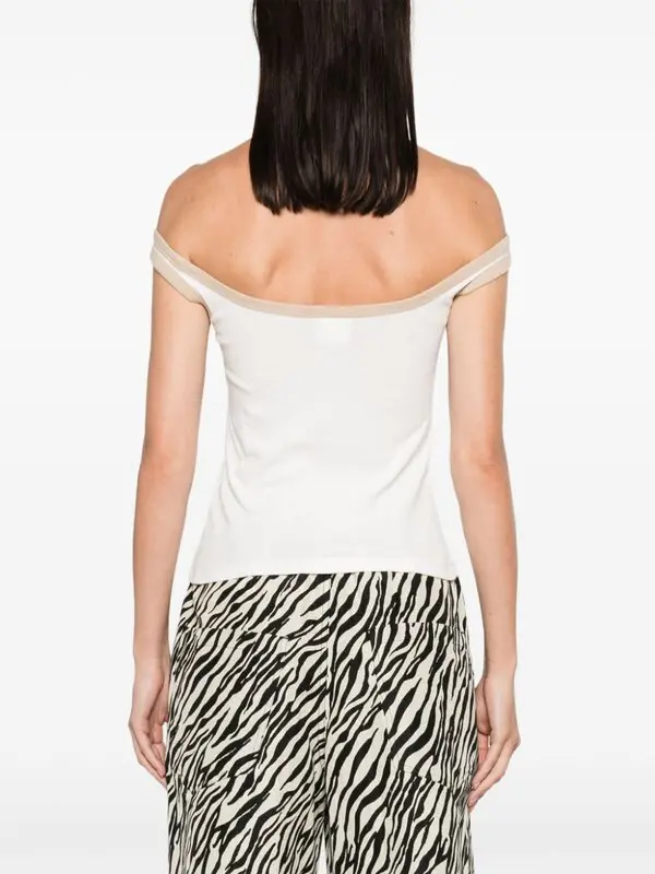 COURREGES Hyperbole Contrast Sleeveless Top - White