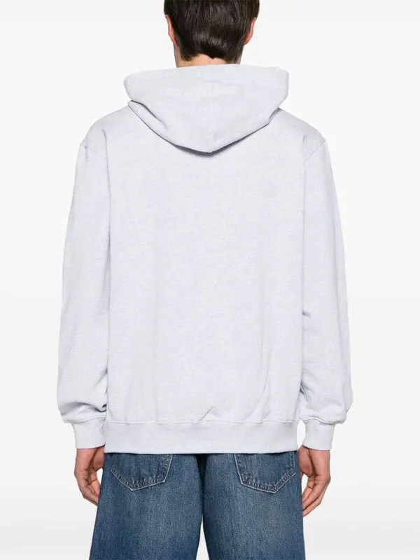 Adidas Flames Logo-patch Cotton Hoodie