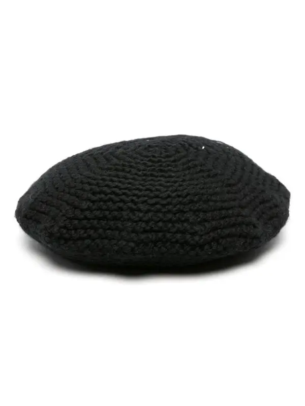 MAISON MARGIELA Chunky-knit Beret - Black