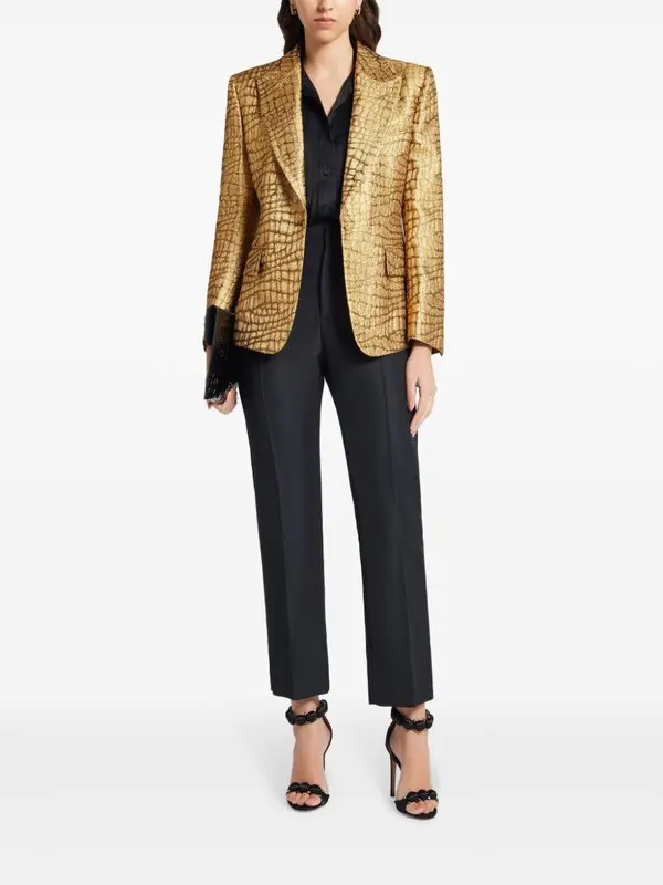 TOM FORD Snakeskin-effect Woven Blazer