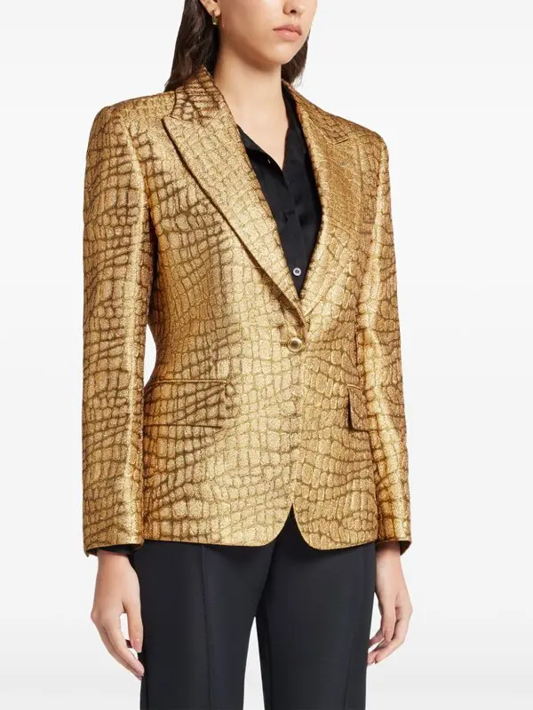 TOM FORD Snakeskin-effect Woven Blazer