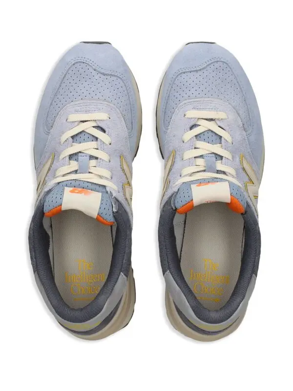 NEW BALANCE 574 Panelled Lace-up Sneakers - Blue