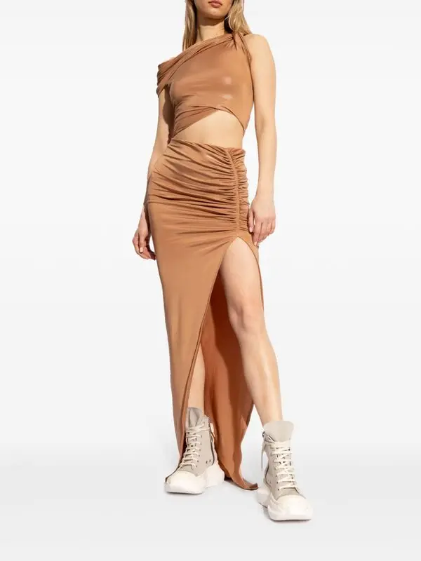 Rick Owens Svita Ruched Maxi Skirt