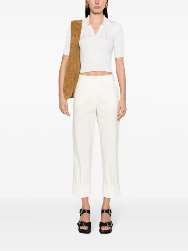 Peserico Cuffed Cropped Trousers