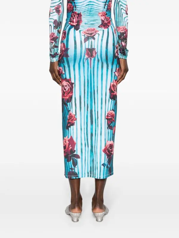 JEAN PAUL GAULTIER Floral-print Pencil Skirt