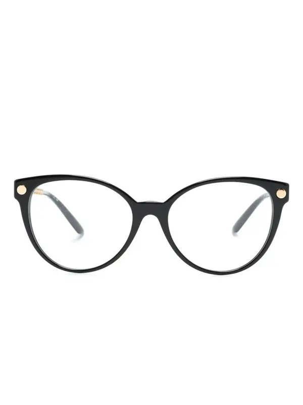 Versace Greca-arm Butterfly-frame Eyeglasses - Black