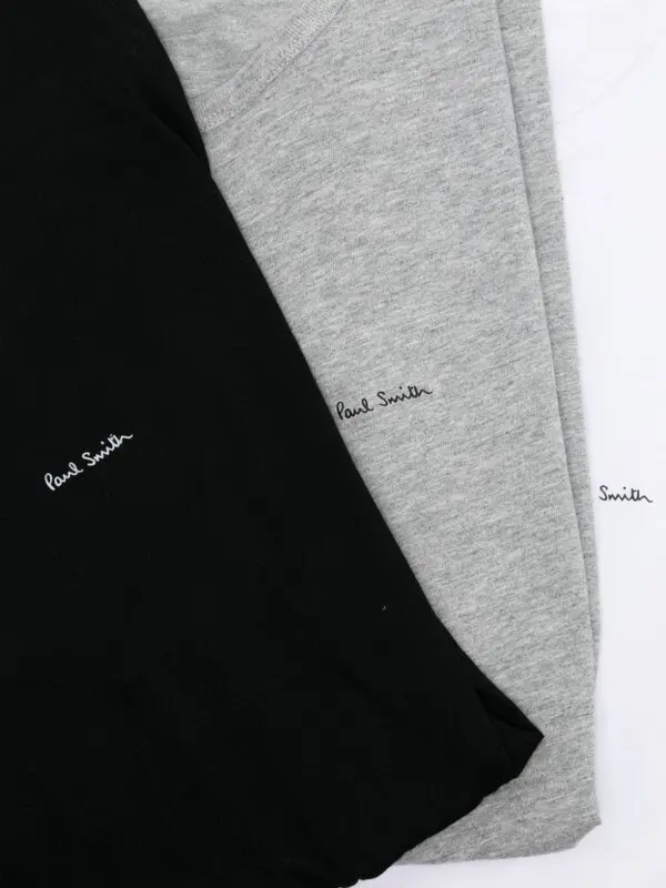 Paul Smith Logo-print Cotton T-shirts - Black