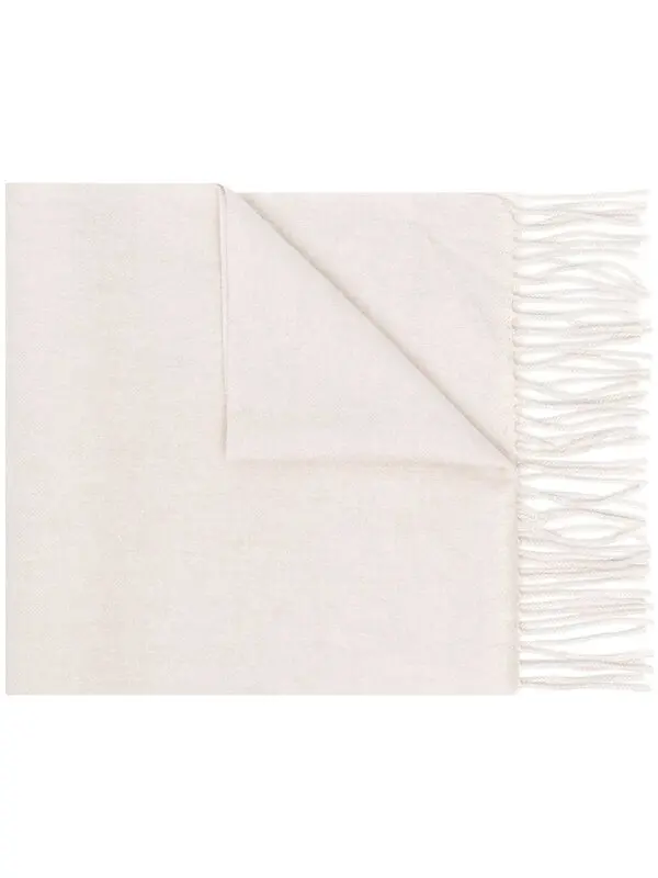 N.peal Wooven Cashmere Scarf - Neutrals