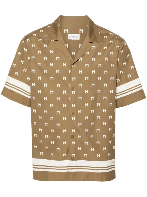 Moncler Monogram-print Short-sleeve Shirt