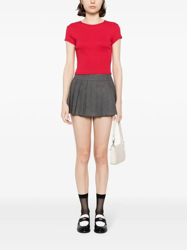 REFORMATION Muse Cropped T-shirt - Red