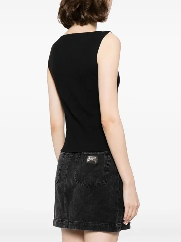 REFORMATION Dusk Boat-neck Top - Black