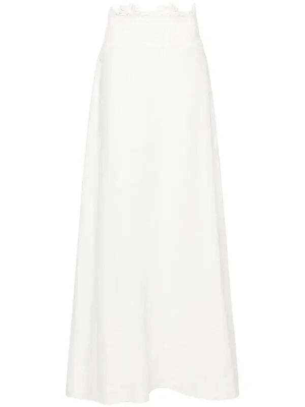 Ermanno Scervino Broderie-anglaise Long Skirt - White