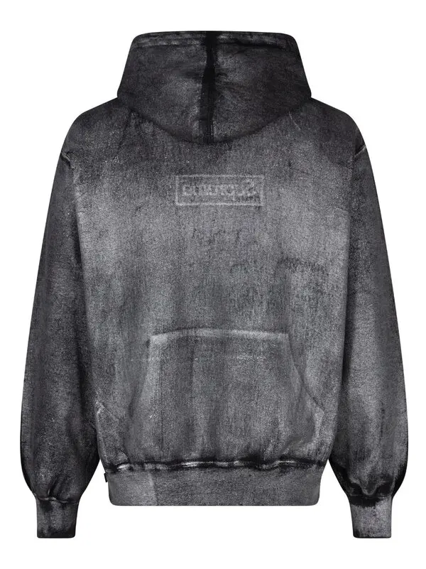 Supreme X Mm6 Maison Margiela Foil Box Logo Hoodie - Black