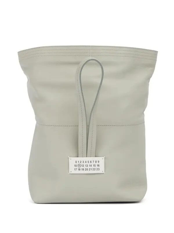 MAISON MARGIELA Paper Leather Clutch Bag - Grey