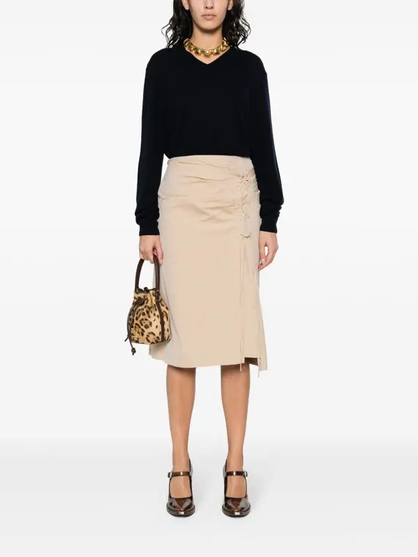 Saint Laurent V-neck Knitted Jumper - Blue