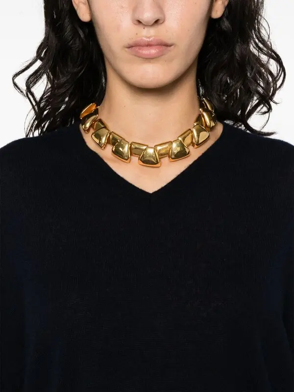 Saint Laurent V-neck Knitted Jumper - Blue