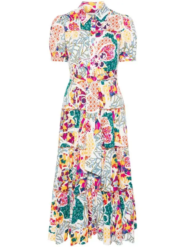 Diane Von Furstenberg Queena Flared Dress - White