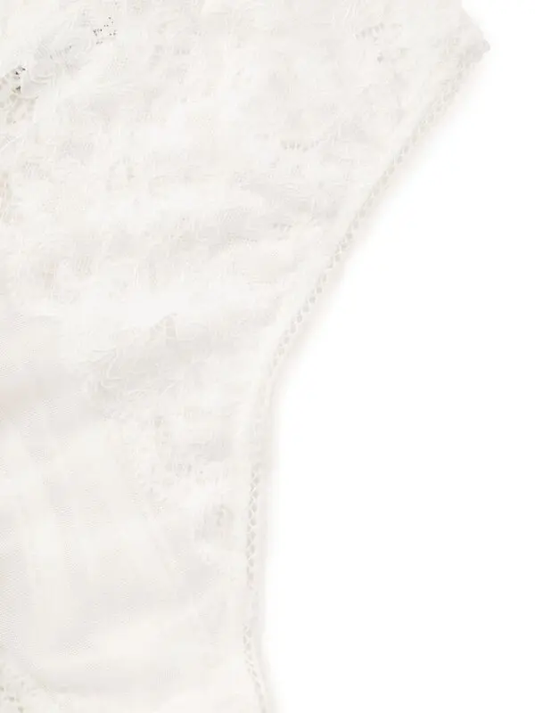 FLEUR DU MAL Charlotte Halterneck Teddy - White