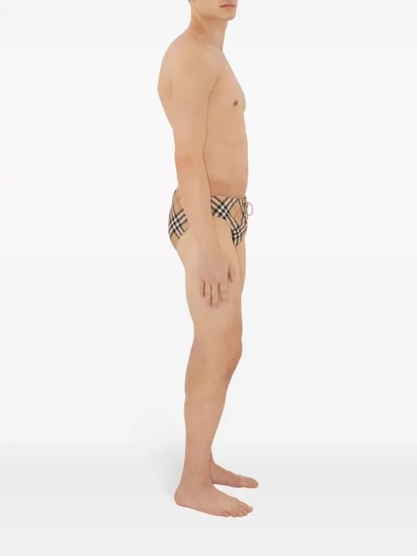 Burberry Check Swim Briefs - Neutrals