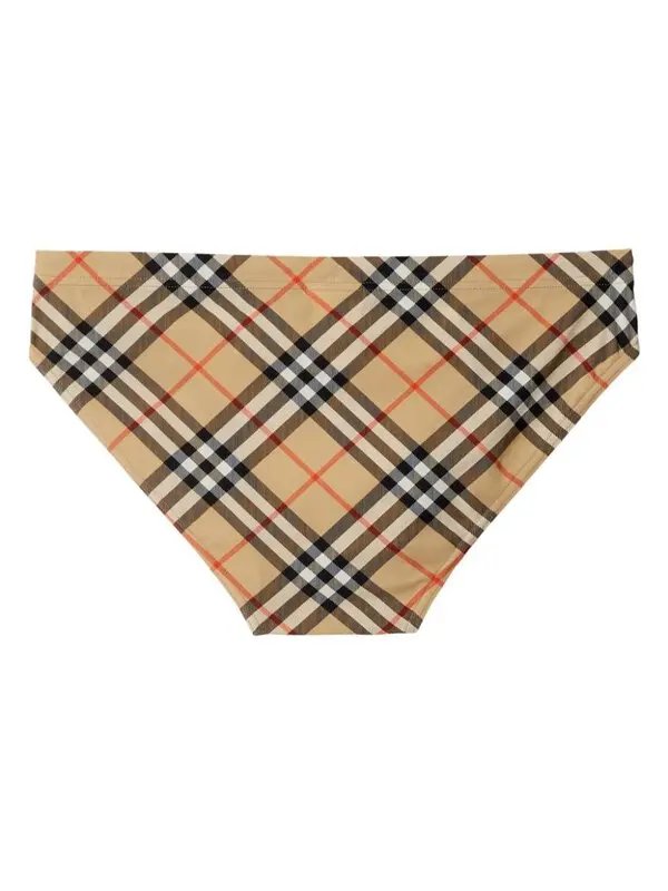 Burberry Check Swim Briefs - Neutrals