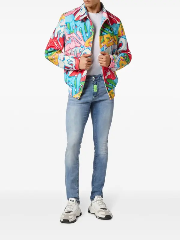 Philipp Plein Graffiti-print Shirt Jacket