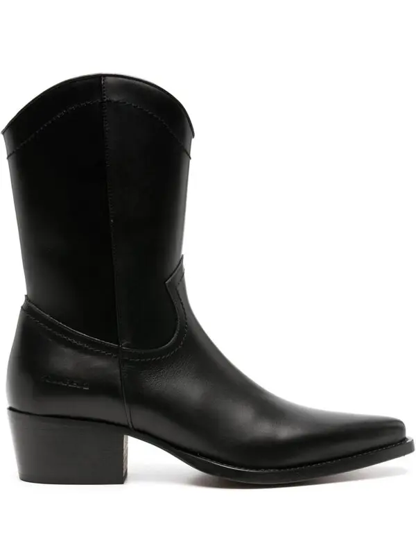 Dsquared2 Western Leather Ankle Boots